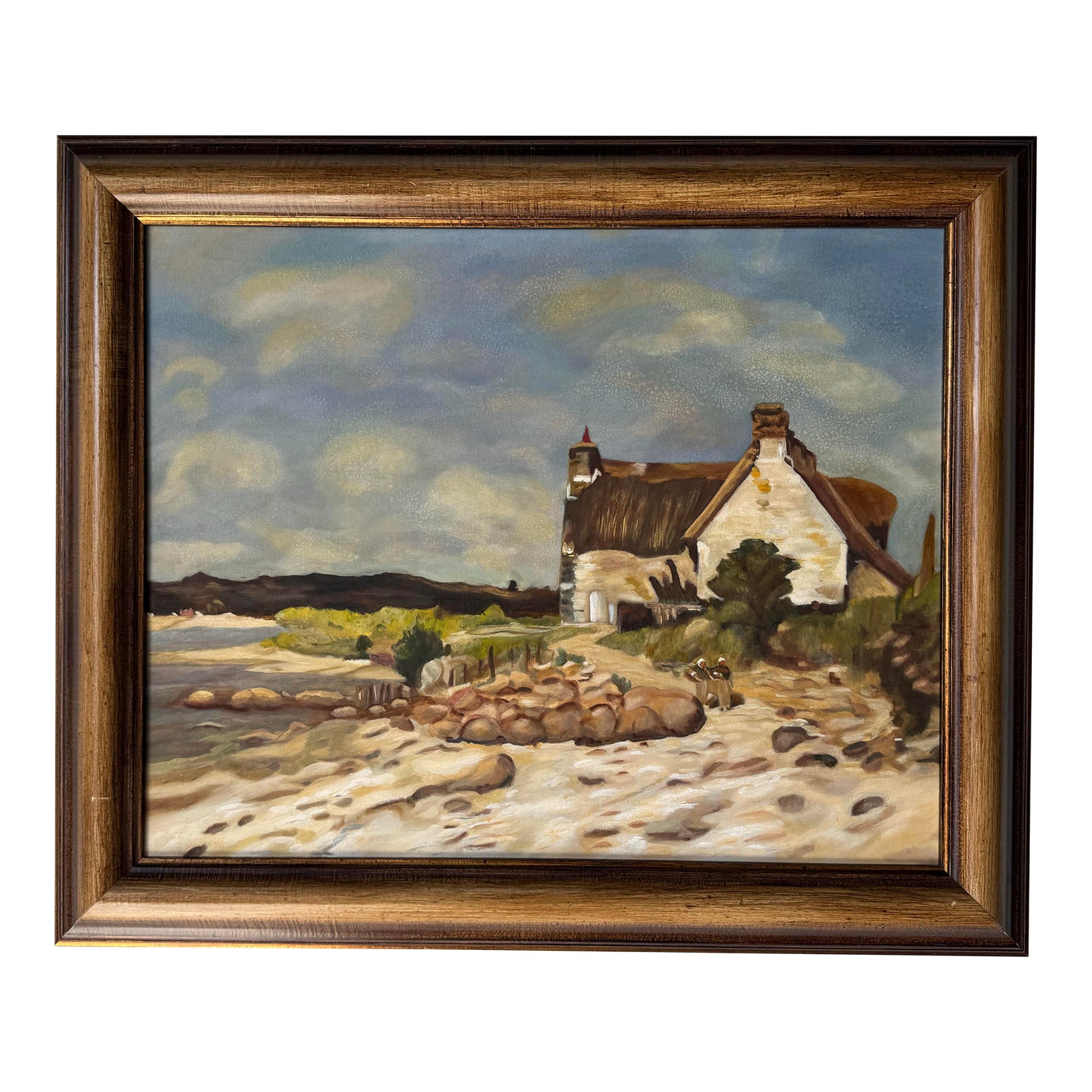 Ann Cohen Cottage by the Shore Impressionist Oil on Canvas Painting ...