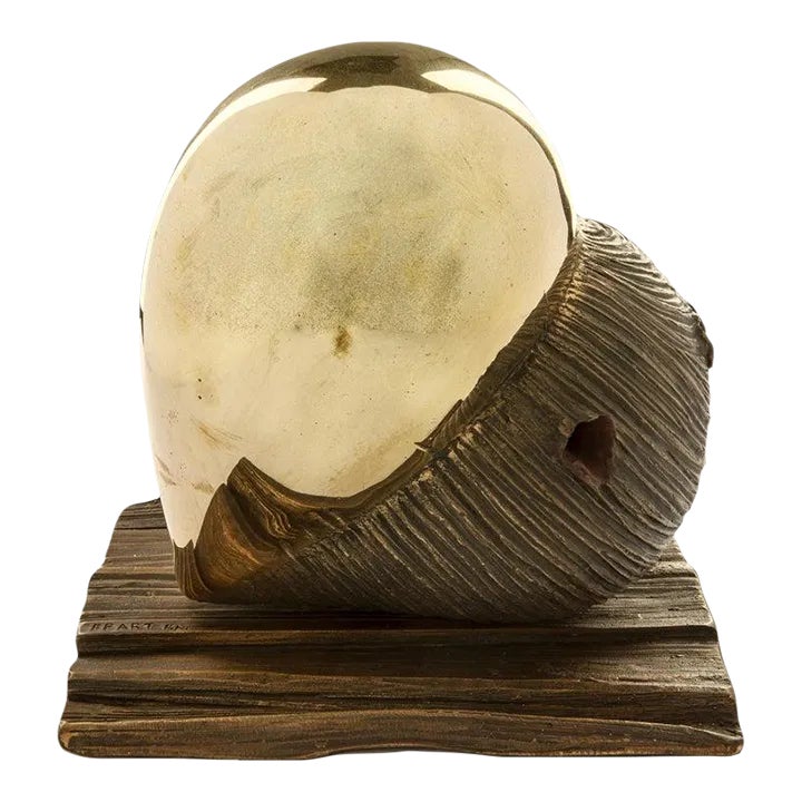 Monica Foglia Italian Modern Polished Gold & Textured Bronze Heart ...