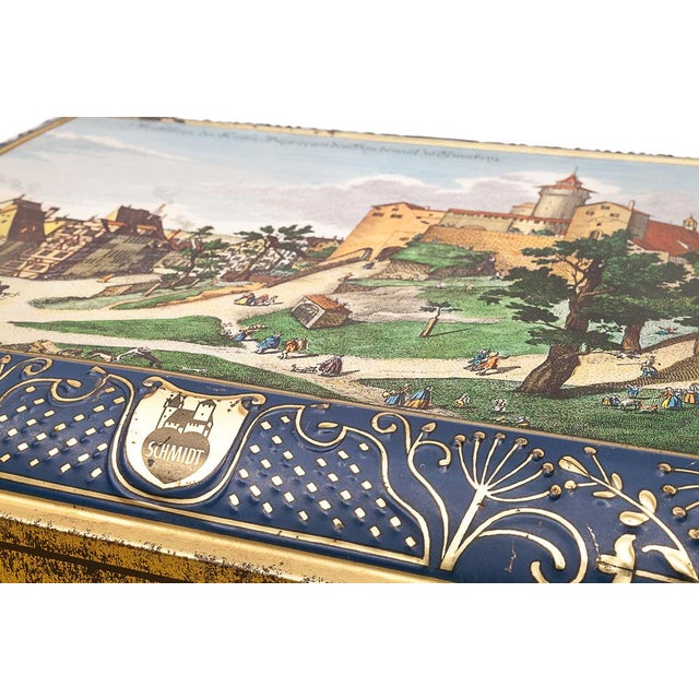 Tinplate Biscuit Tin by Otto Schmidt, 1983 | Chairish