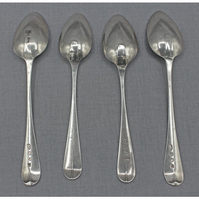Assembled Set of 4 Sterling Silver Coffee Spoons by the Bateman Family ...