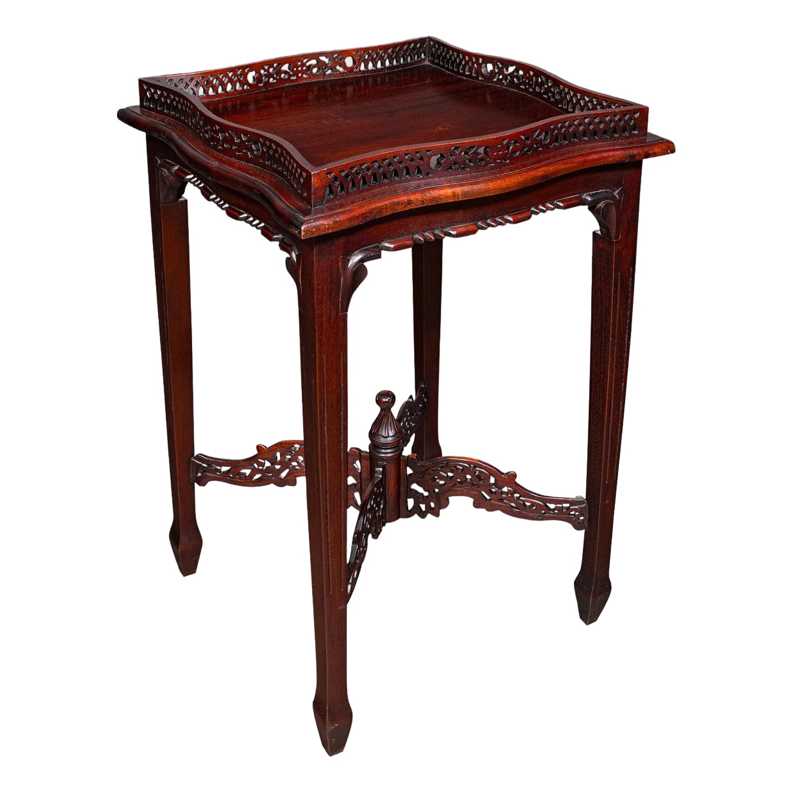 Vintage Silver Display Table, Oriental Mahogany, Side, Lamp ...