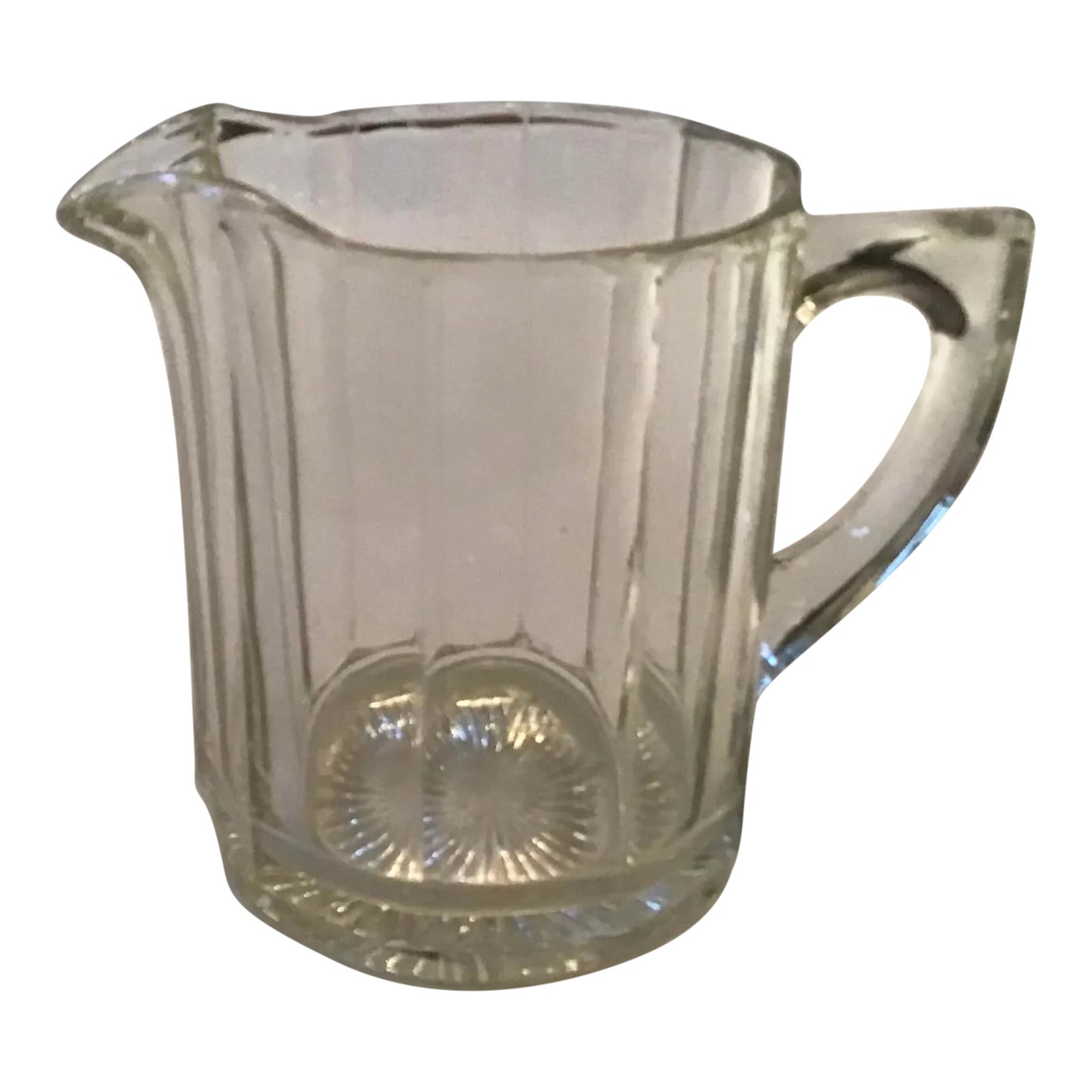 Antique Crystal Glass Heavy Weight Serving Pitcher Early 20th Century ...