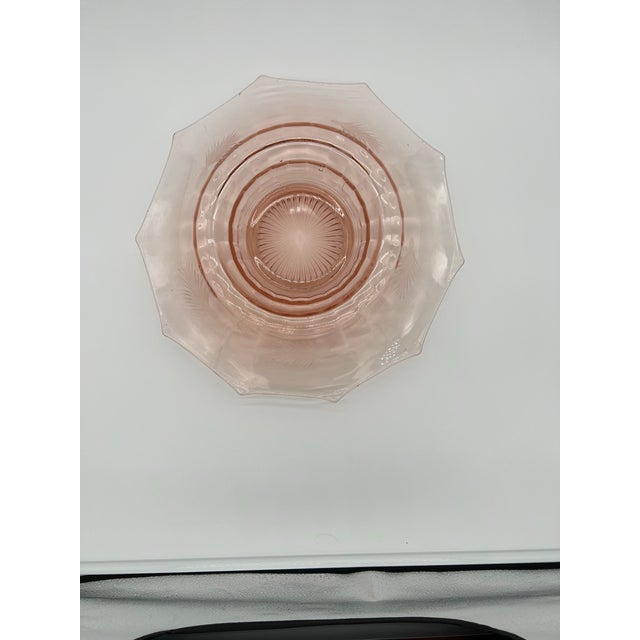 Antique Cambridge Pink Decagon 10 Sided Rolled Edge 14” Centerpiece ...