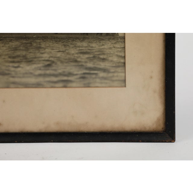 Vintage Framed World War II Battleship Photo | Chairish