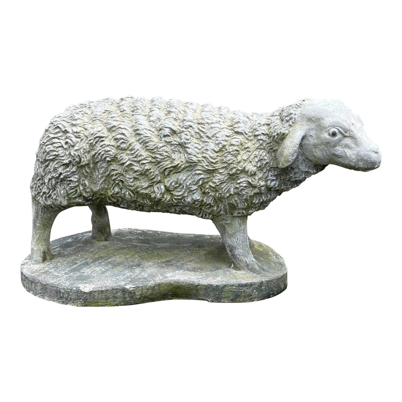Small Cast Sheep Statue | Chairish