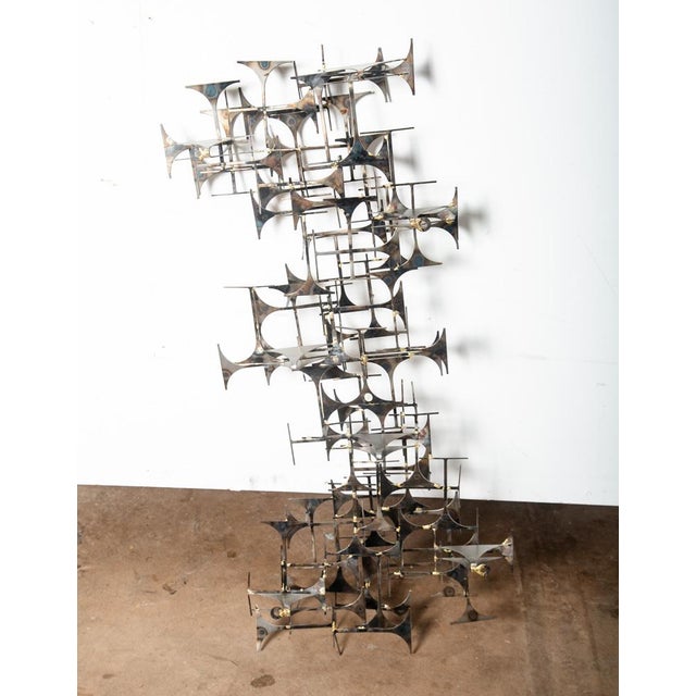 Mid Century Modern Gilded Metal Wall Sculpture Abstract Original Marc ...