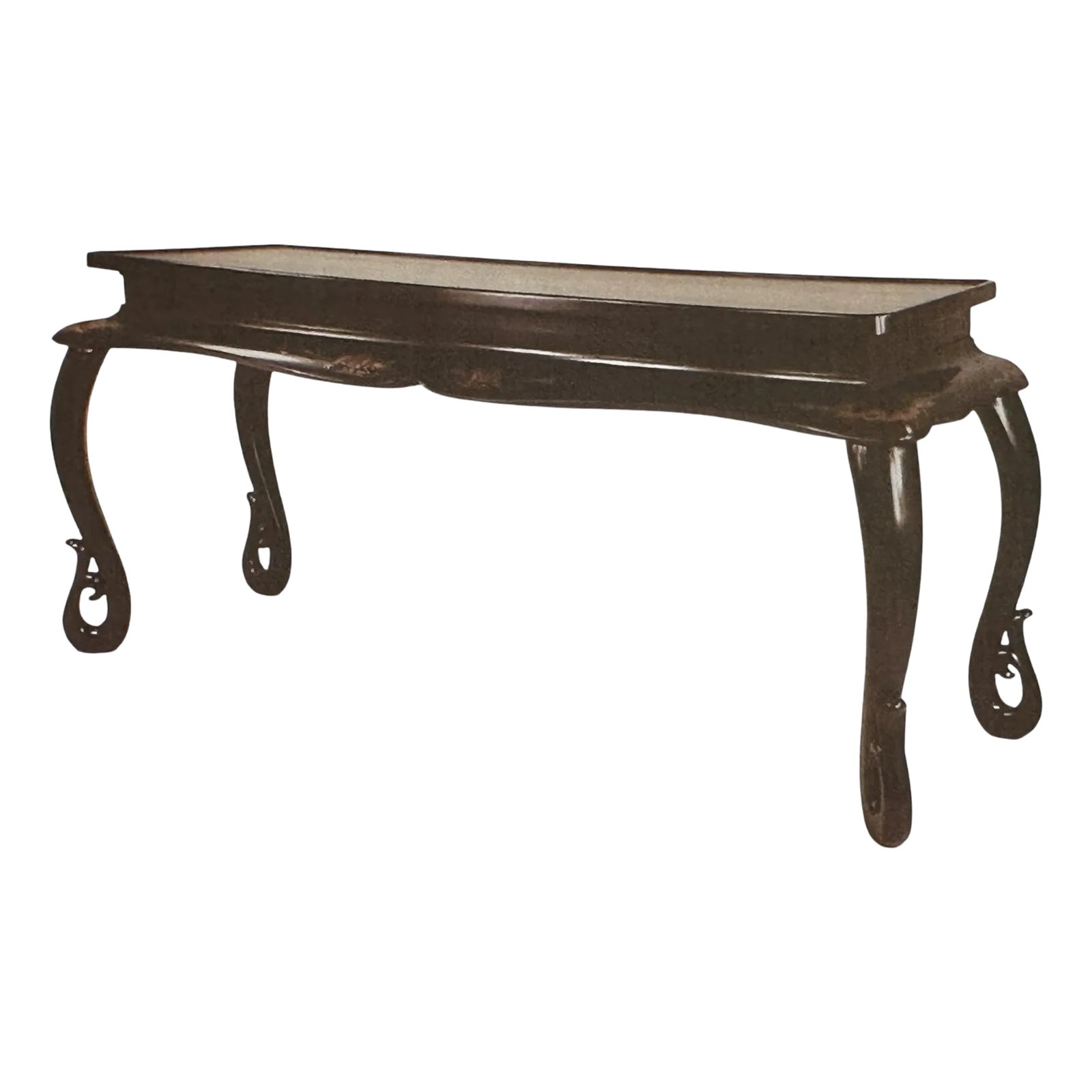 Black Ming Style Chinoiserie Console Table | Chairish