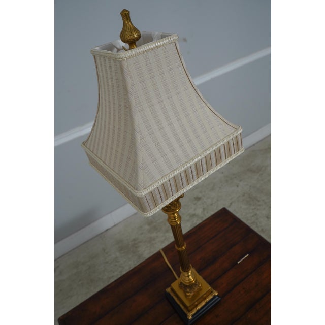 Pair Chelsea House Brass Neoclassical Table Lamps | Chairish
