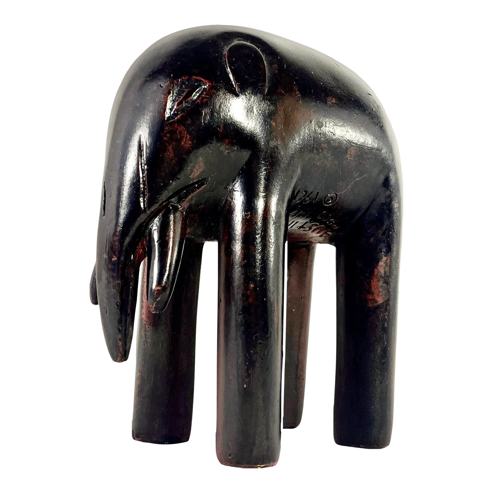 1961 Austin Productions Modernist Tribal Elephant Sculpture | Chairish