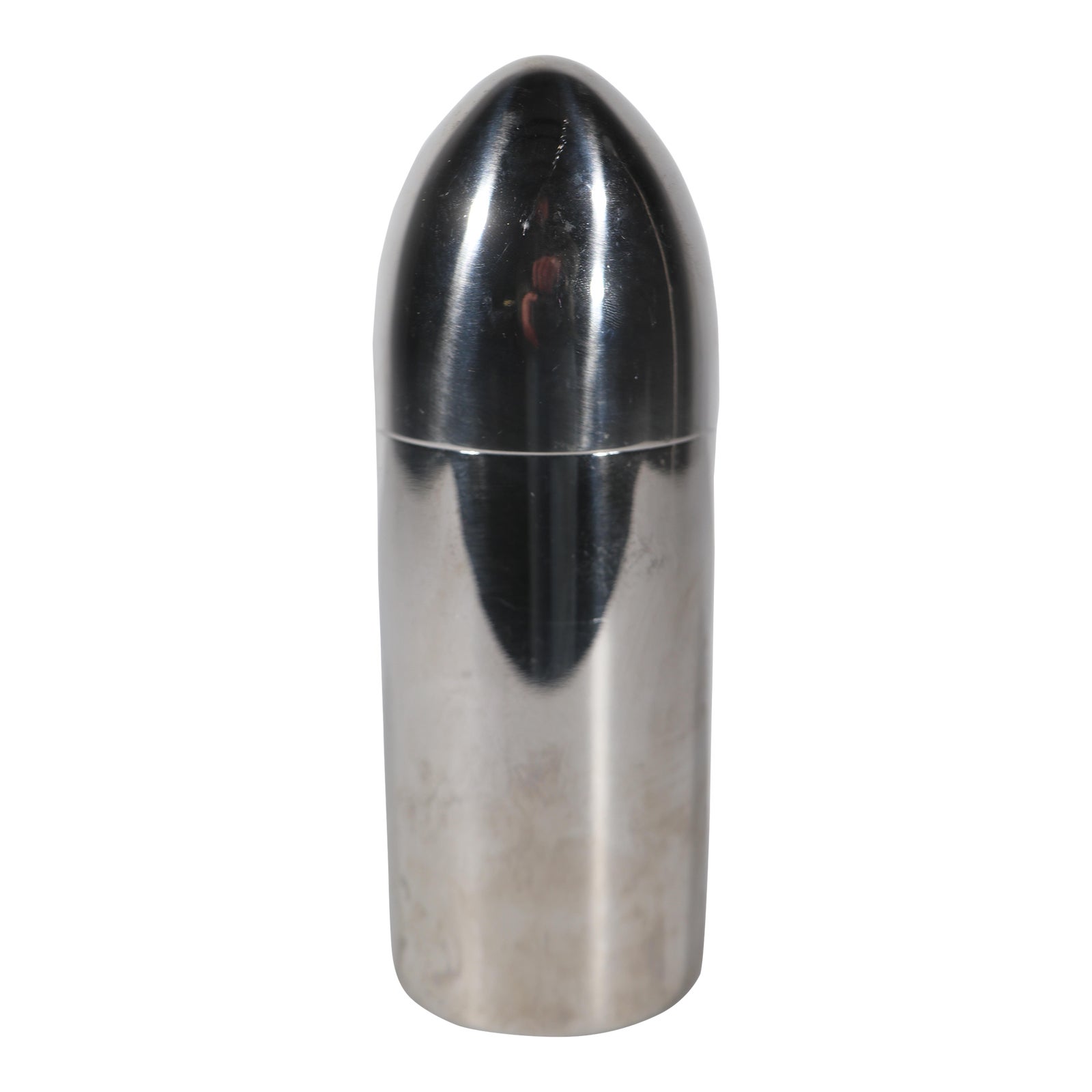 Stainless Steel Bullet Shaped Cocktail Shaker Marked 18-10 | Chairish