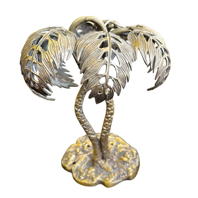 Vintage Brass Palm Tree Statue | Chairish