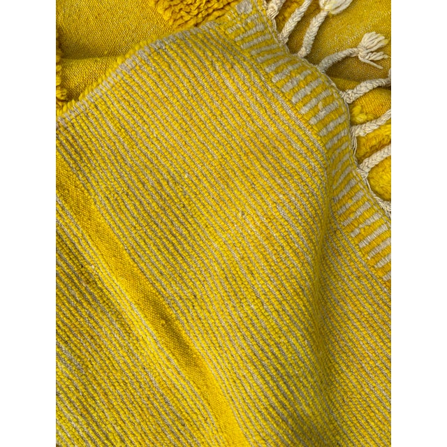 Modern Yellow Wool Rug | Chairish