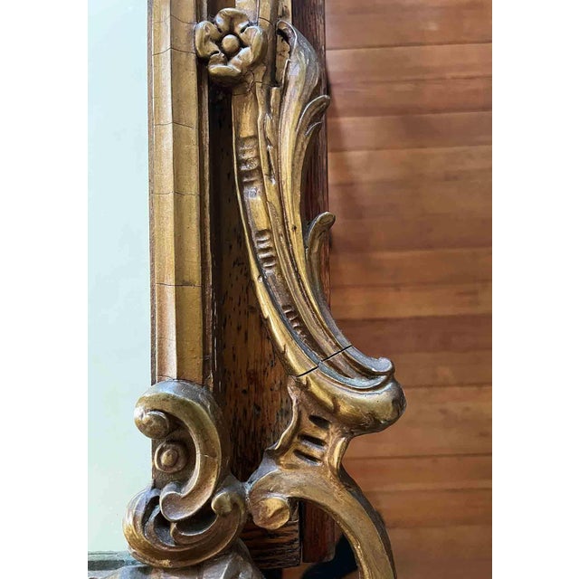 Vintage Carved Gold Rococo Style Mirror | Chairish