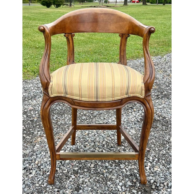 Century Furniture Country French Empire Counter Stools - a Pair | Chairish