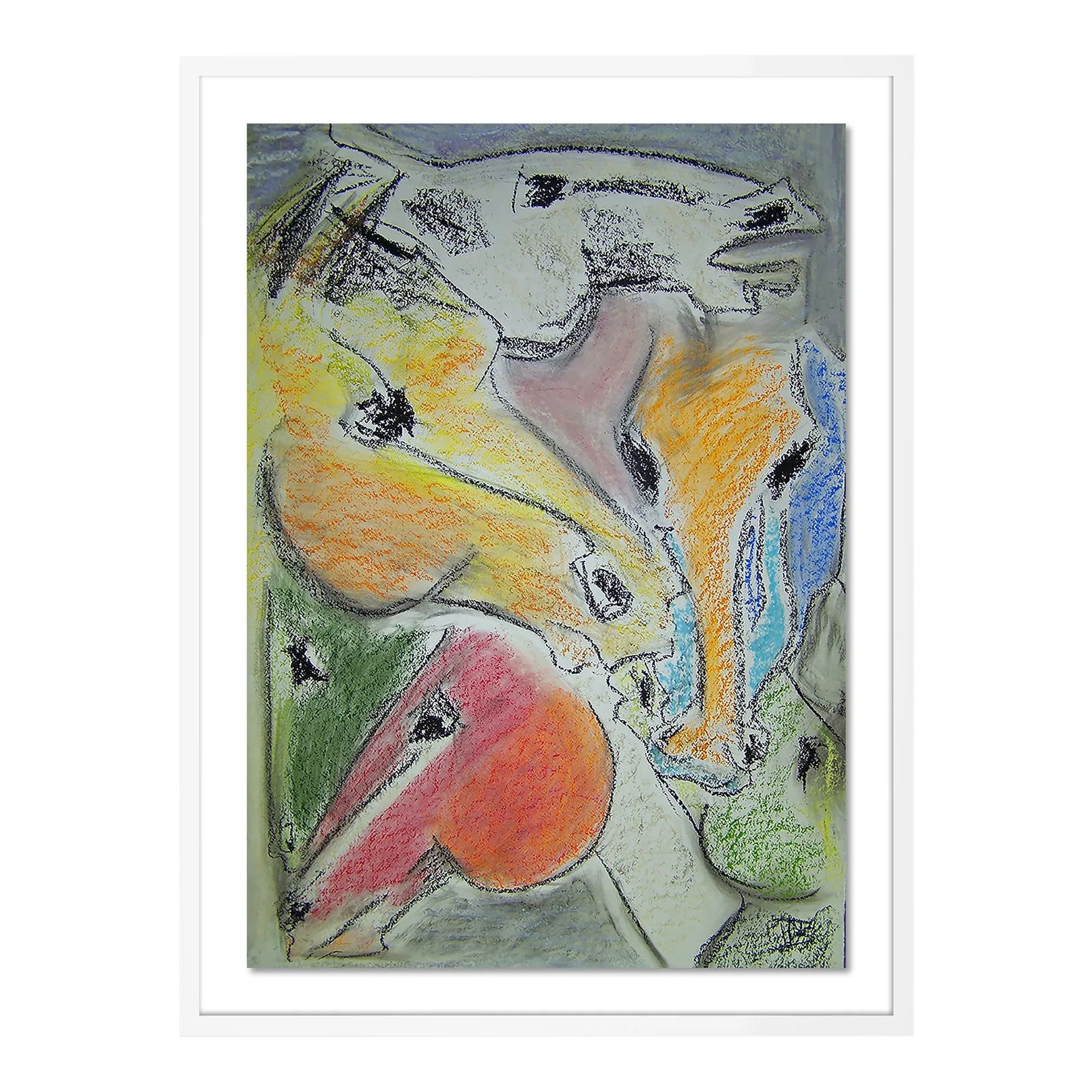 Tower of Horses I by Donna Bernstein, Art Print in White Frame, Large ...