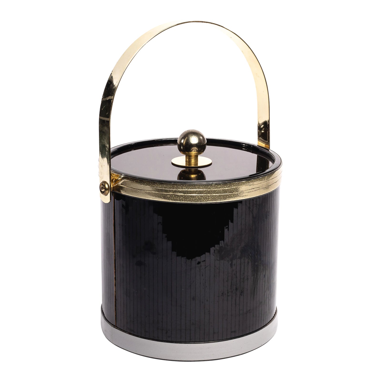 Vintage Towle Brass and Resin Ice Bucket | Chairish