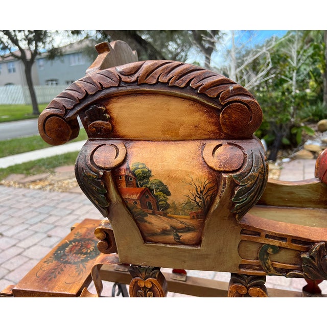 Antique German Folk Art Children's or Miniature Sleigh | Chairish