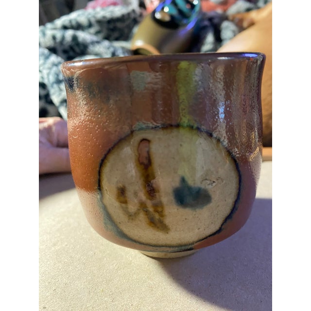 1950s Shoji Hamada Mingei Kakiyu Kaki Japanese Yunomi Teacup | Chairish