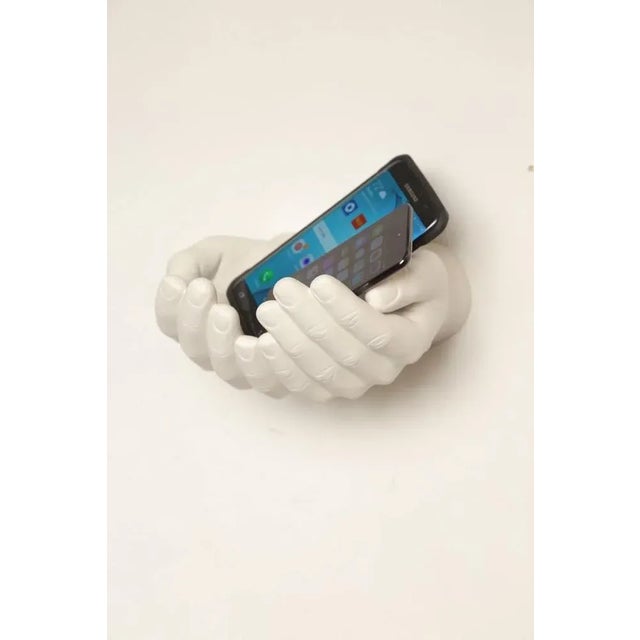 Interior Illusions Plus White Hands Out Wall Mount - 7.5" long | Chairish