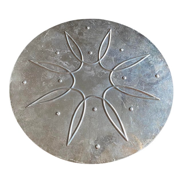 Mid Century Modern Sterling Silver Starburst Trivet | Chairish