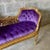 French Tufted Purple Velvet Bench | Chairish