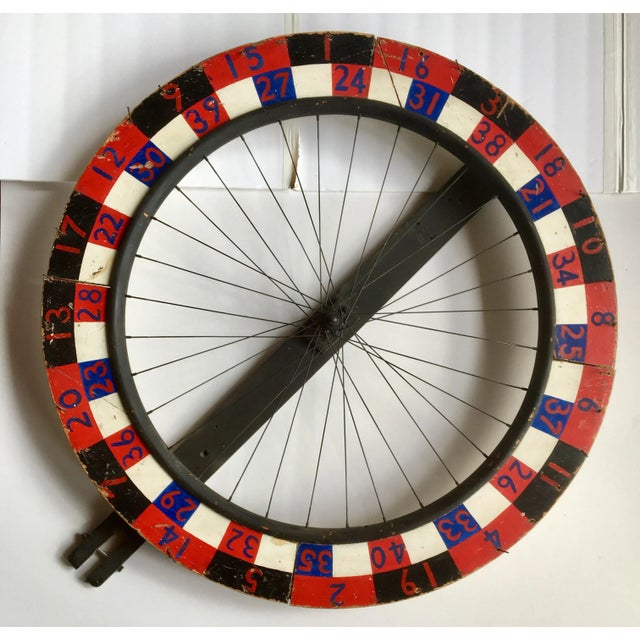 1940s Americana Folk Art Carnival Game Wheel - | Chairish