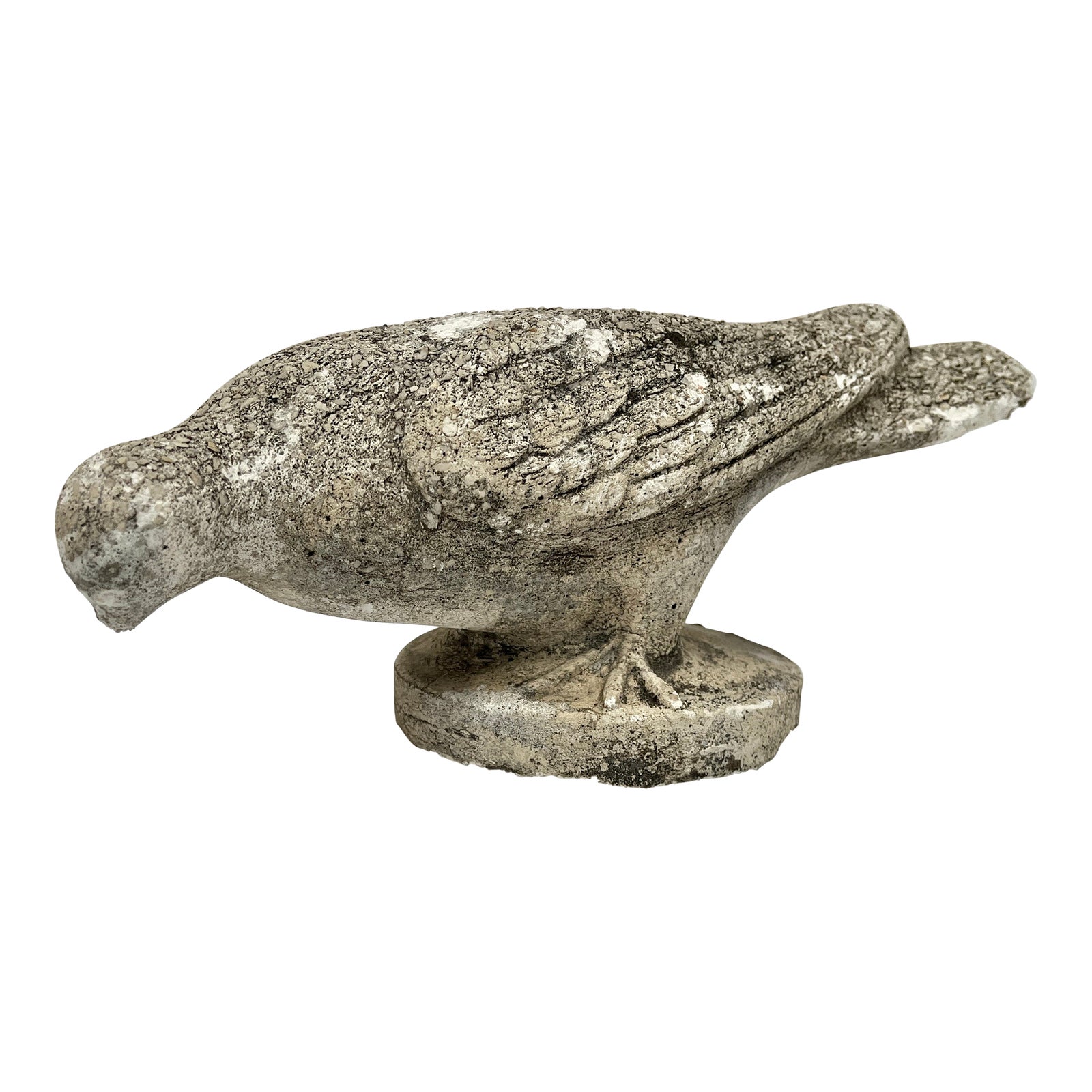 Vintage European Concrete Pigeon Garden Ornament | Chairish