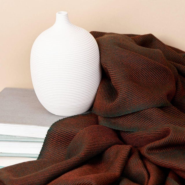 Contemporary Merlot Merino Handloom Throw | Chairish
