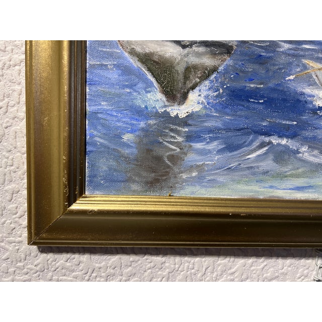 Artist e.f. Fuller Original Painting on Canvas, Seascape, Sailboat ...