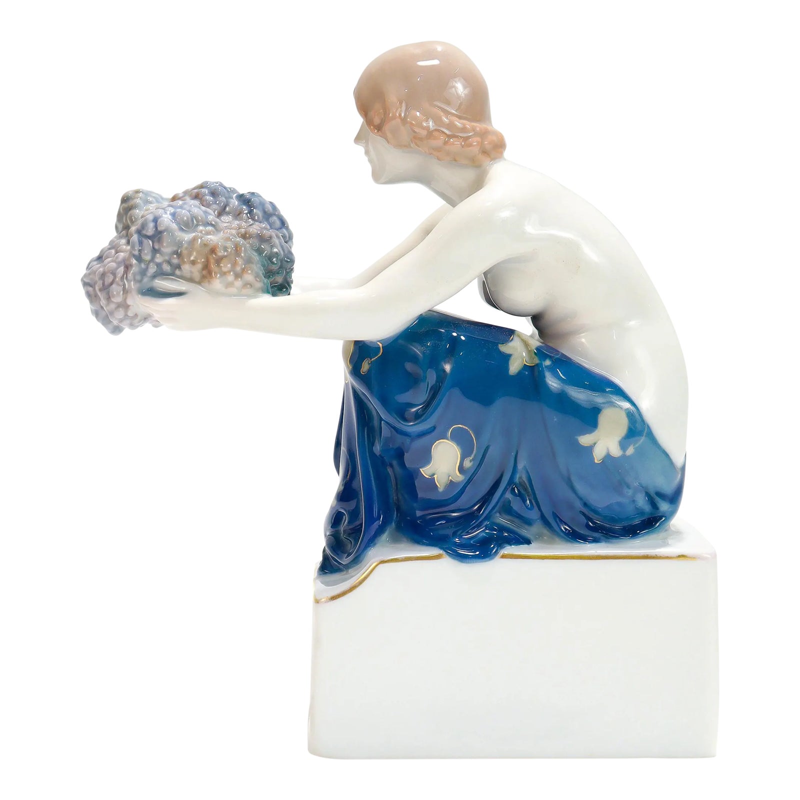 Antique Art Nouveau Rosenthal Porcelain Figurine of the Grape Bearer by ...