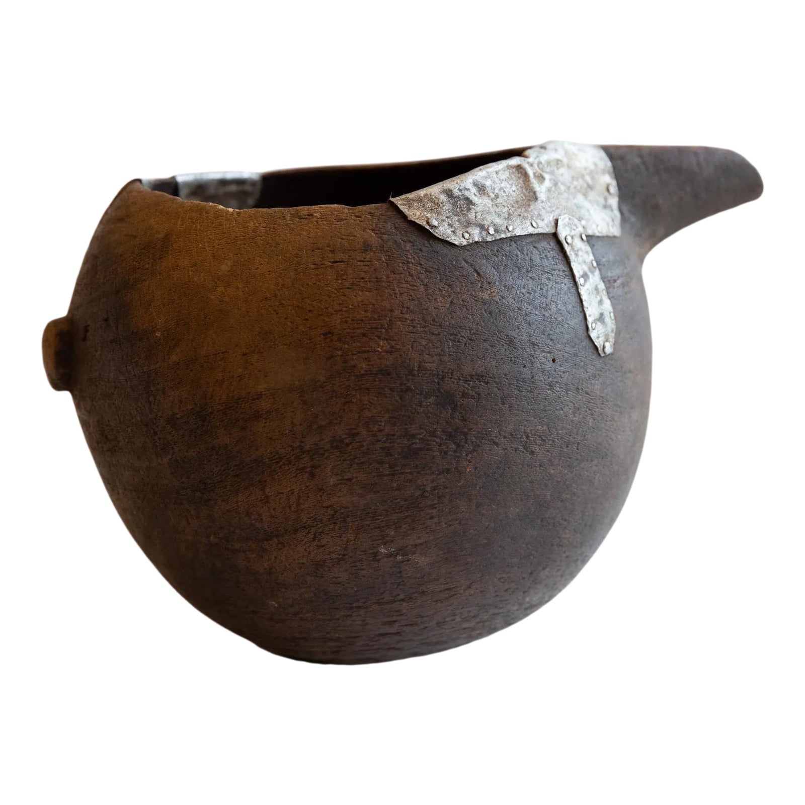 Vintage African Wooden Pitcher | Chairish
