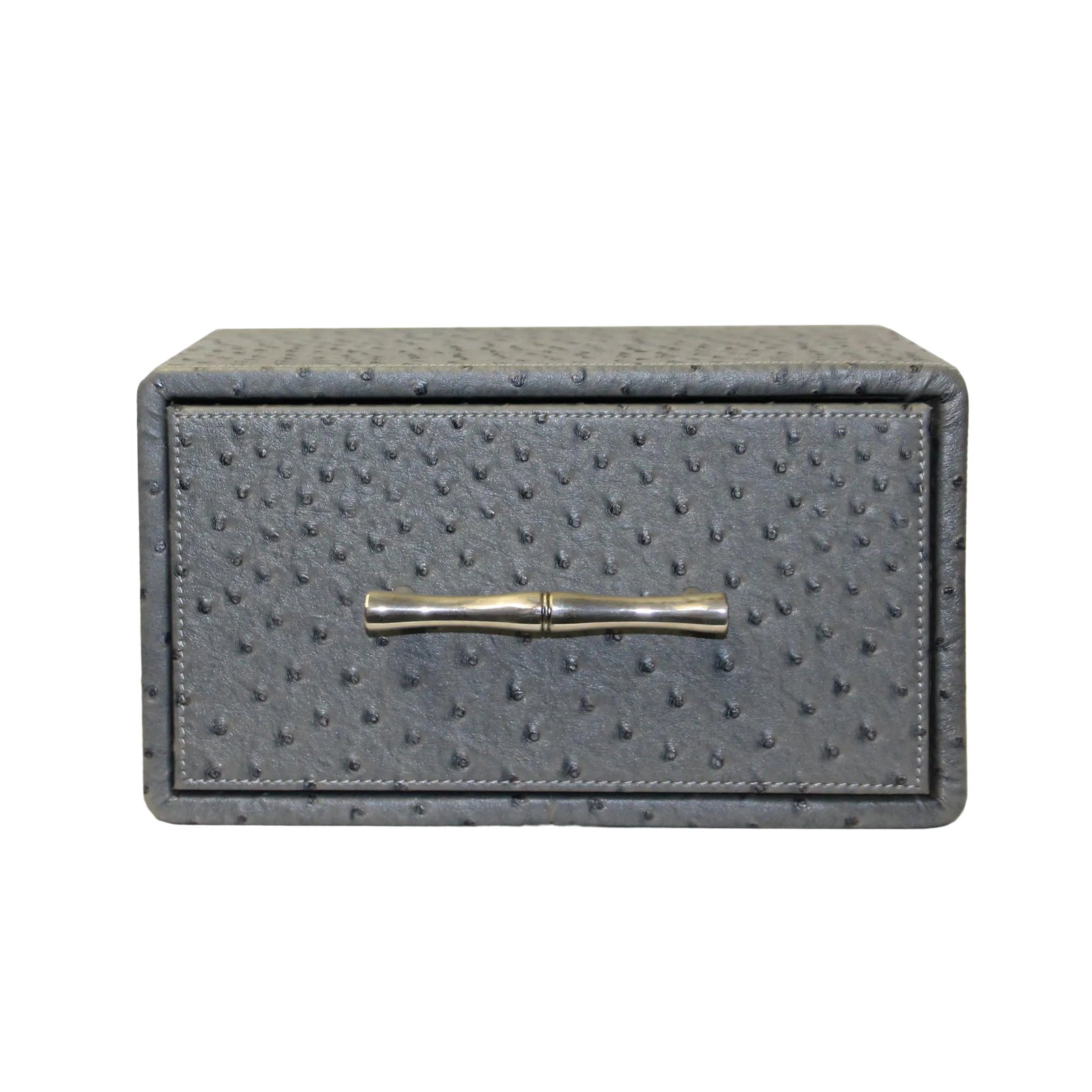 Oriental Handle Hardware Gray Rectangular Container Box Small | Chairish