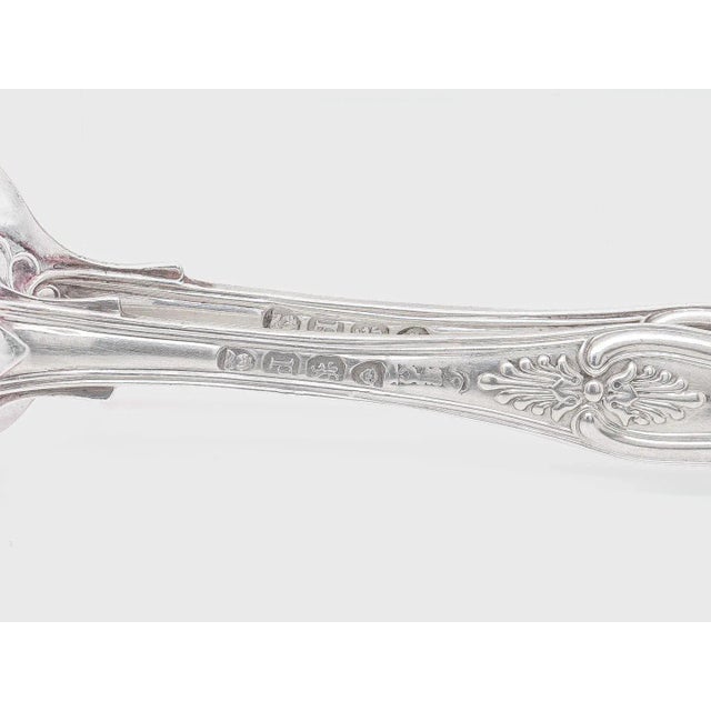 2 Antique English Sterling Silver Kings Master Salt Spoons by William ...