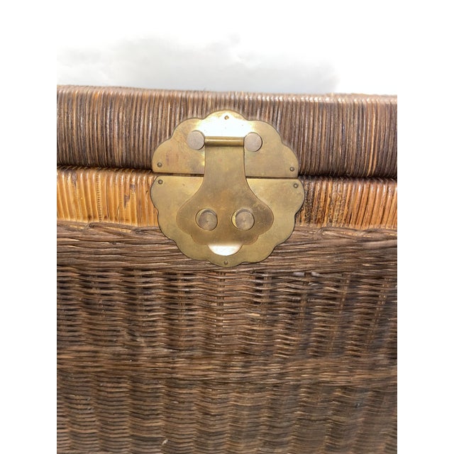 Wicker Trunk Storage Chest B | Chairish