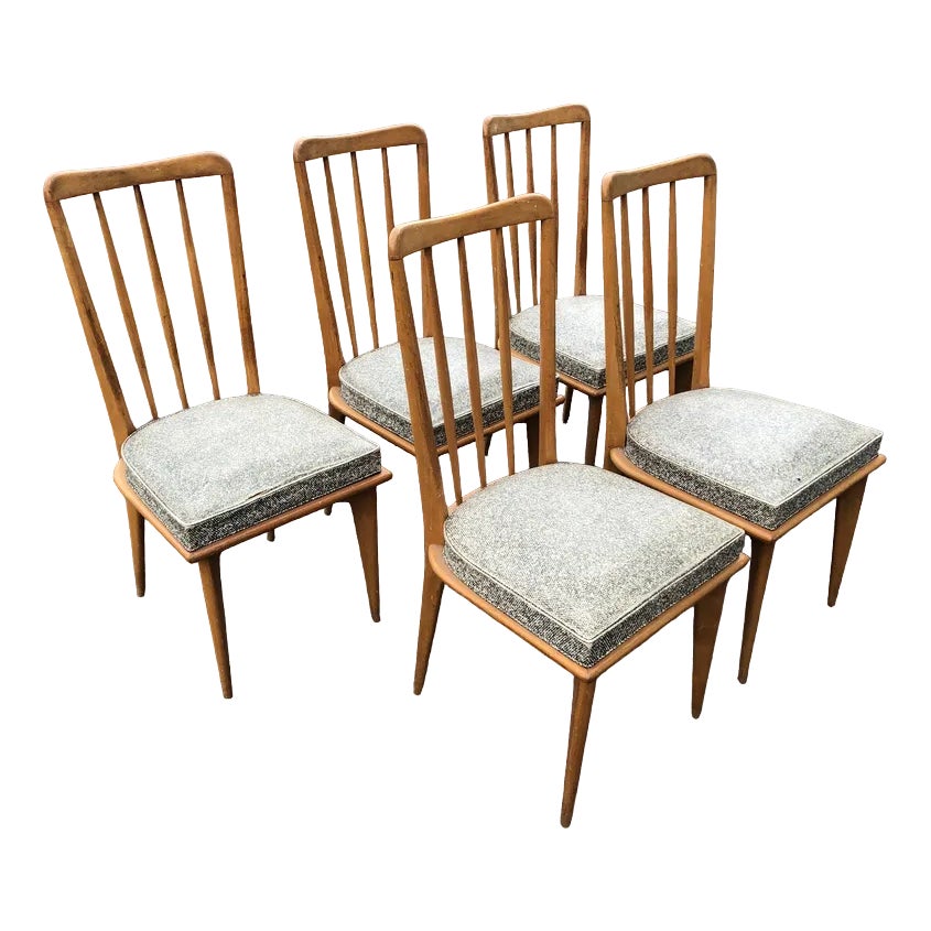 Charles Ramos Chairs, 1950s, Set of 5 | Chairish