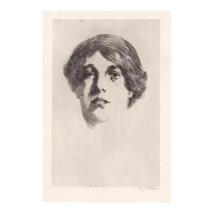 Alexander Blum Portraitof a Lady Etching | Chairish