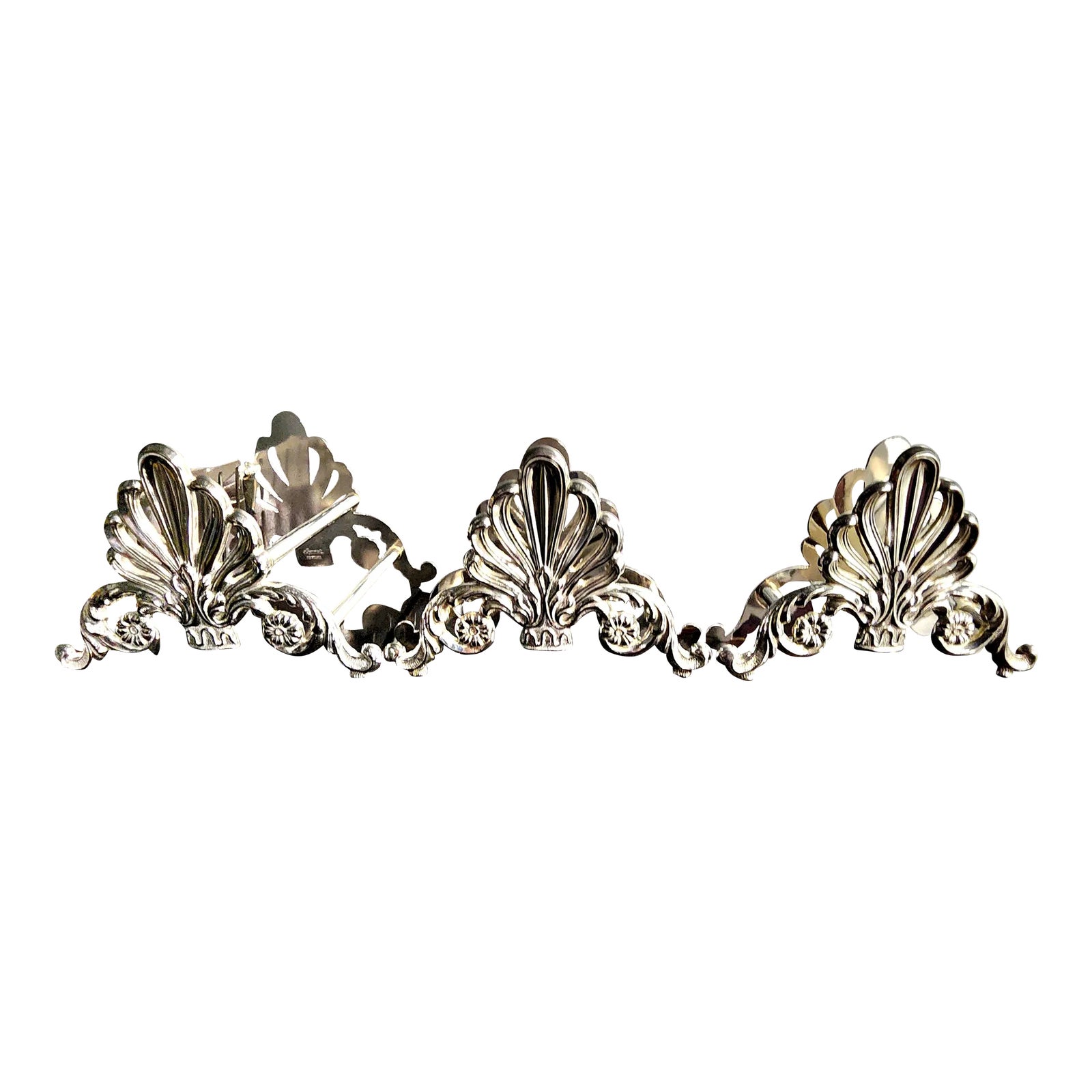 Vintage Leonard Italian Fine Silver Plate Napkin Holders - Set of 3 ...