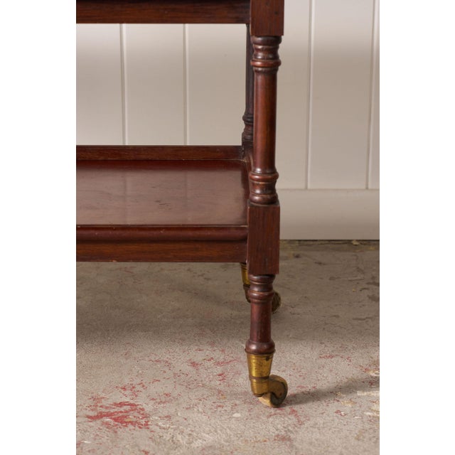 Late 19th Century Victorian English Mahogany 3-Tier Trolley on Casters ...