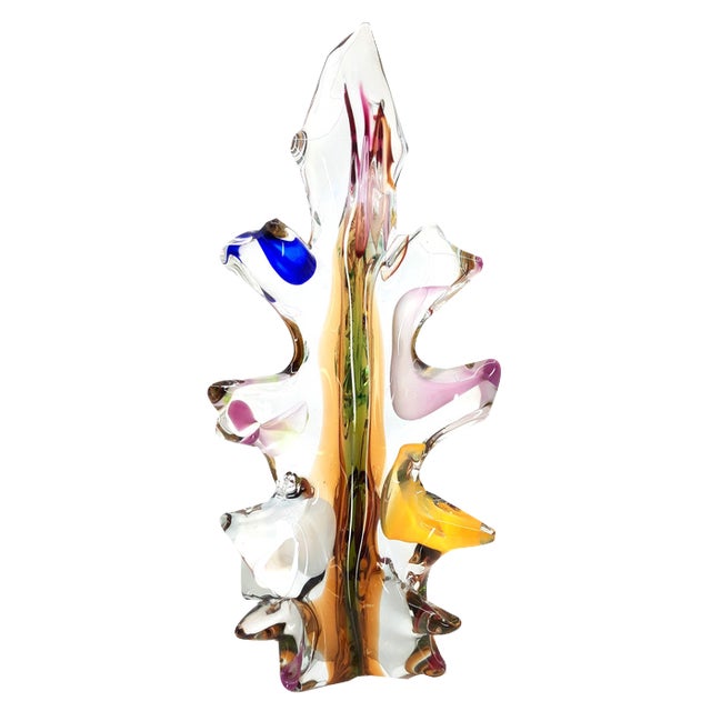 Art Glass Sculpture by Jan Beranek for Skrdlovice, Czech Republic ...