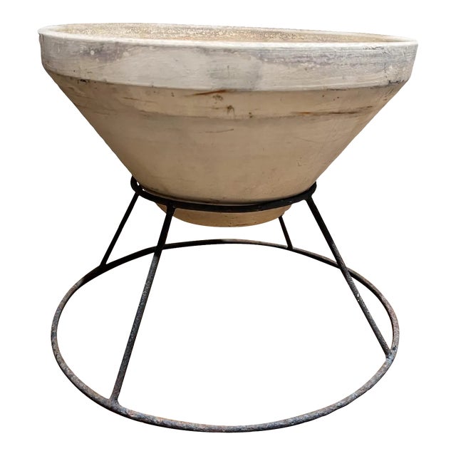 Vintage Bauer Pottery Planter Pot and Stand Los Angeles | Chairish