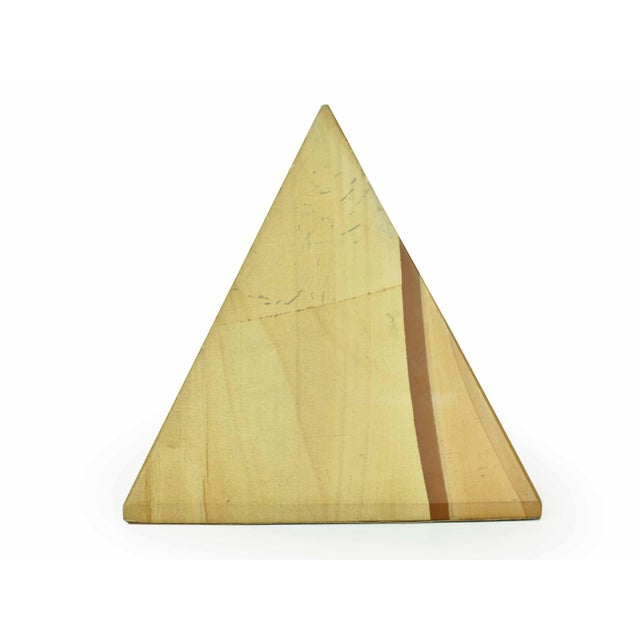 Mid 20th Century Solid Stone Pyramid Figure | Chairish