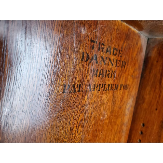 1900s Arts & Crafts Danner Bookcase With Tiger Oak, Sliding Glass Doors ...