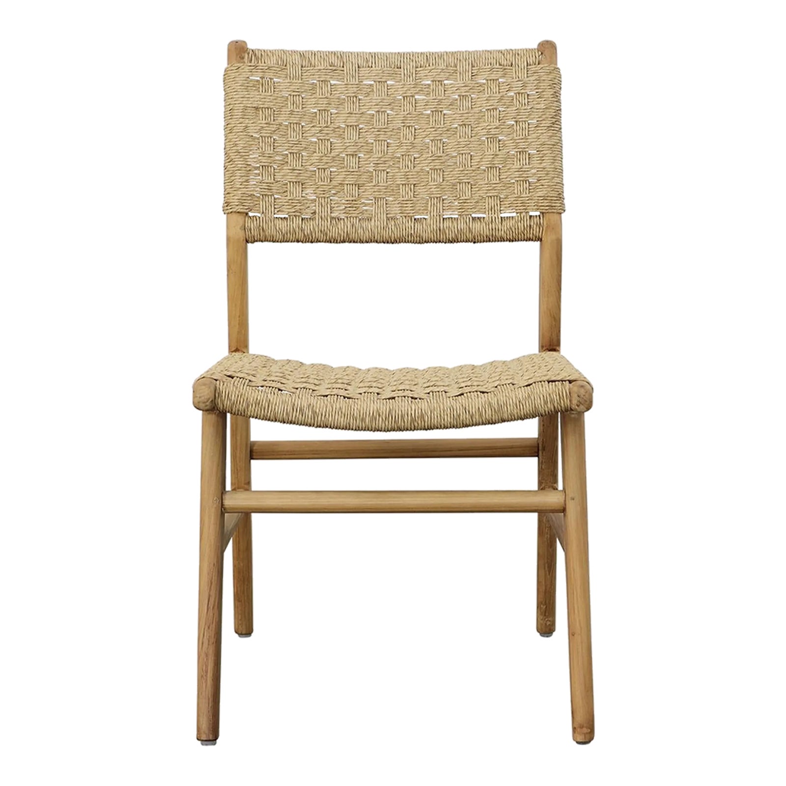 Outdoor Checker Weave Dining Chair | Chairish