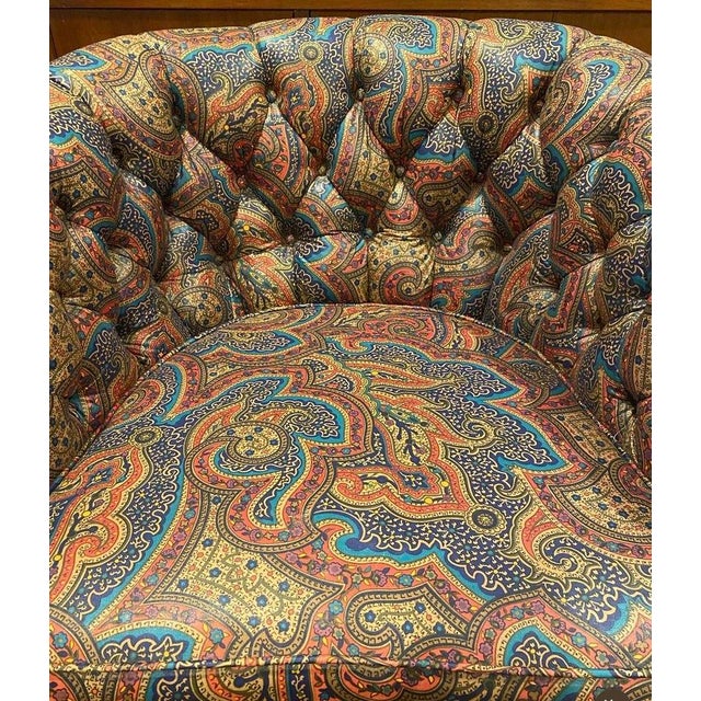 1970s Castro Convertibles Barrel Swivel Chair | Chairish