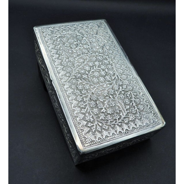 Antique Aestetic Style Floral Sterling Silver & Gilt Box | Chairish