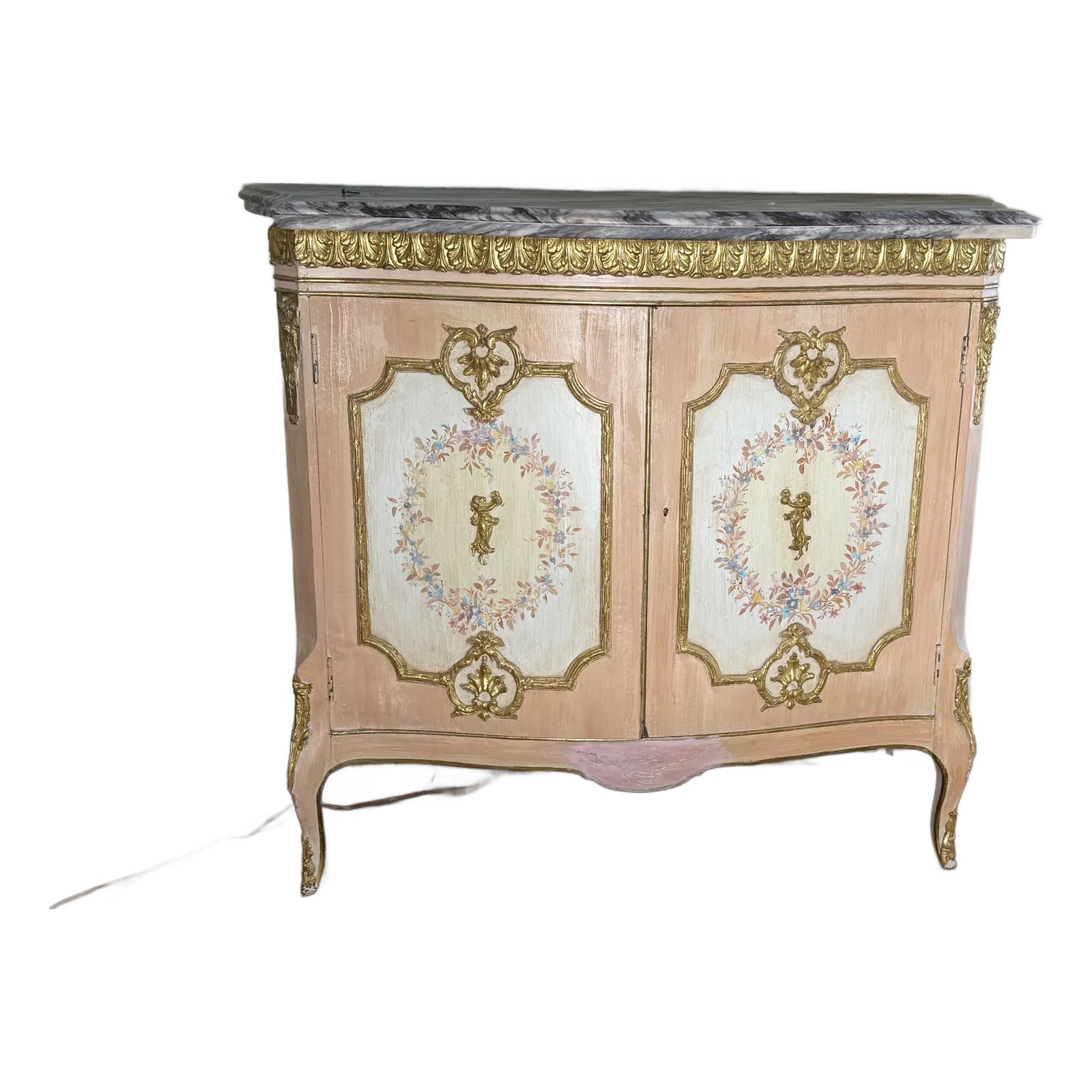 1940s Peach Color French Transitional Louis Xv1 | Chairish
