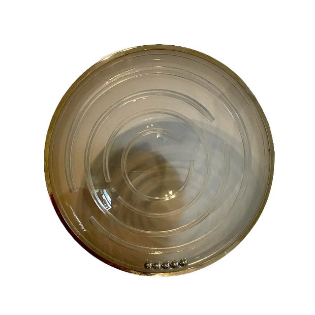 Vintage Large Smoked Acrylic Dome Maze/Labyrinth Game Object, C. 1970 ...
