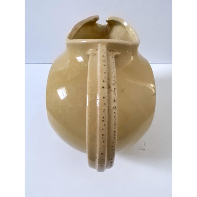1940s McCoy Yellow Pitcher With Shamrock Pattern | Chairish