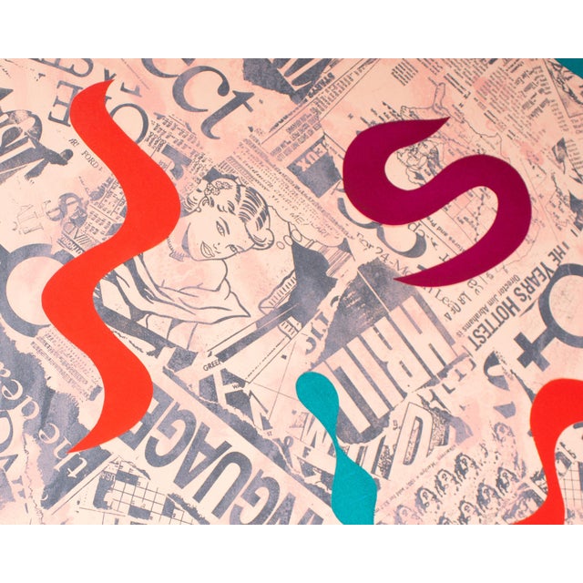 1993 “Sea Level” Lithograph and Collage Signed by Richard Kalina | Chairish