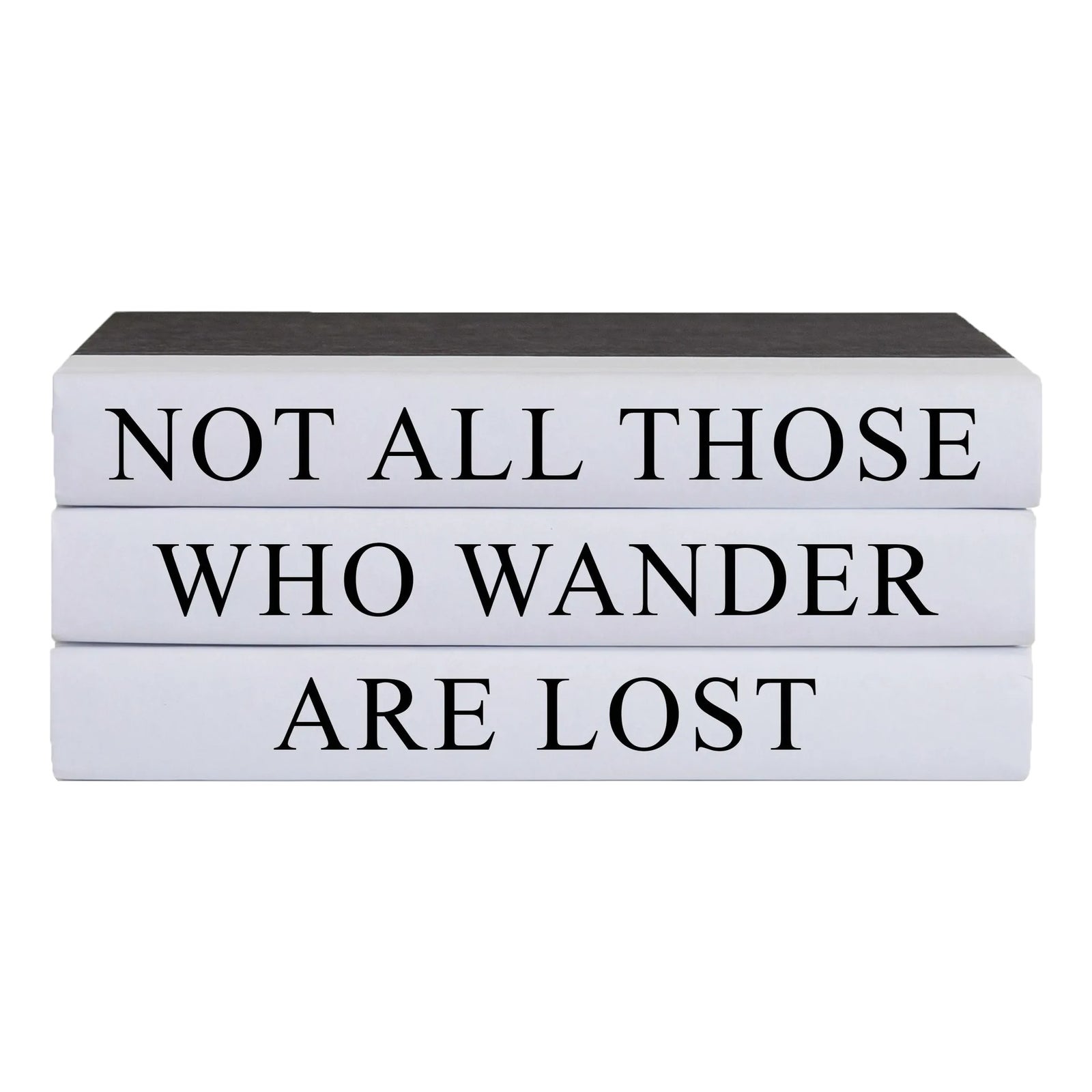 Decorative Books - Quote Book Stack - "Not All Those Who Wander" | Chairish